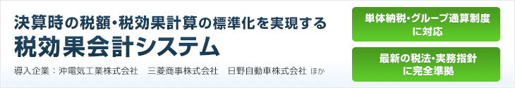 税効果会計システム eTaxEffect | 税効果会計システム eTaxEffect | 上場企業の皆様へ | TKCグループ