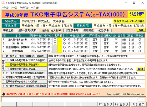 TKC電子申告システム（e−TAX1000） | 税理士・会計士の皆様へ | TKCグループ